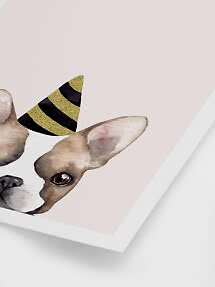 Kids animal poster – Party Dog No.2 | Postery