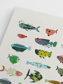 Great Fish poster – colourful wall art for kids