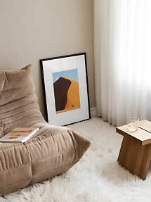 Nature poster – Moonrise in Namib Desert | Postery