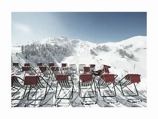 Alpine poster – Snowy Mountain View | Postery
